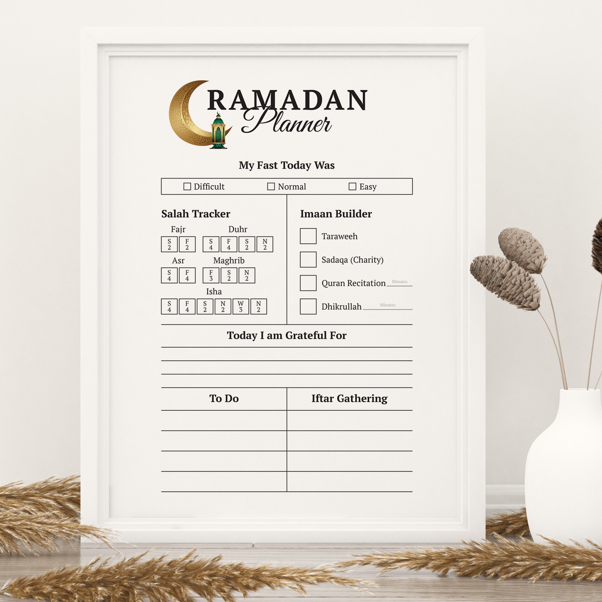 Islamic Daily Ramadan Planner, Salah Tracker, Quran Tracker, Islamic ...
