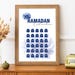 Ramadan Calendar Printable Wall Art, Ramadan Planner Digital Download ...