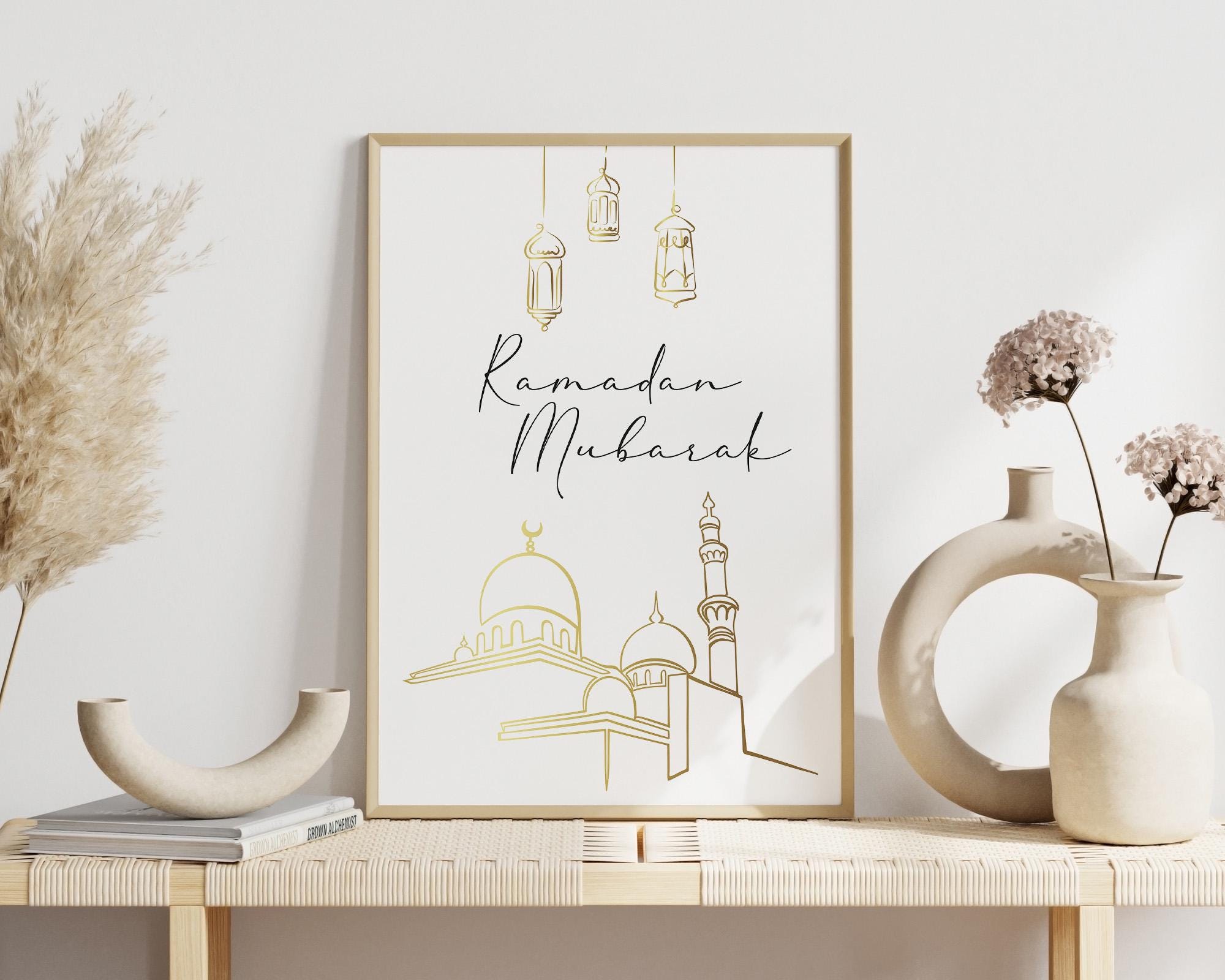Minimalist Ramadan Decor, Islamic Wall Art, Modern Islamic Printable ...