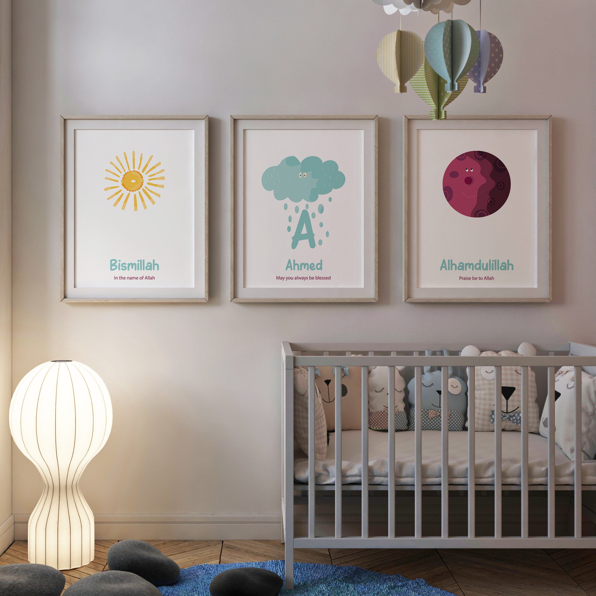 Personalised Islamic Wall Art for Kids Digital Download, Islamic Gifts ...