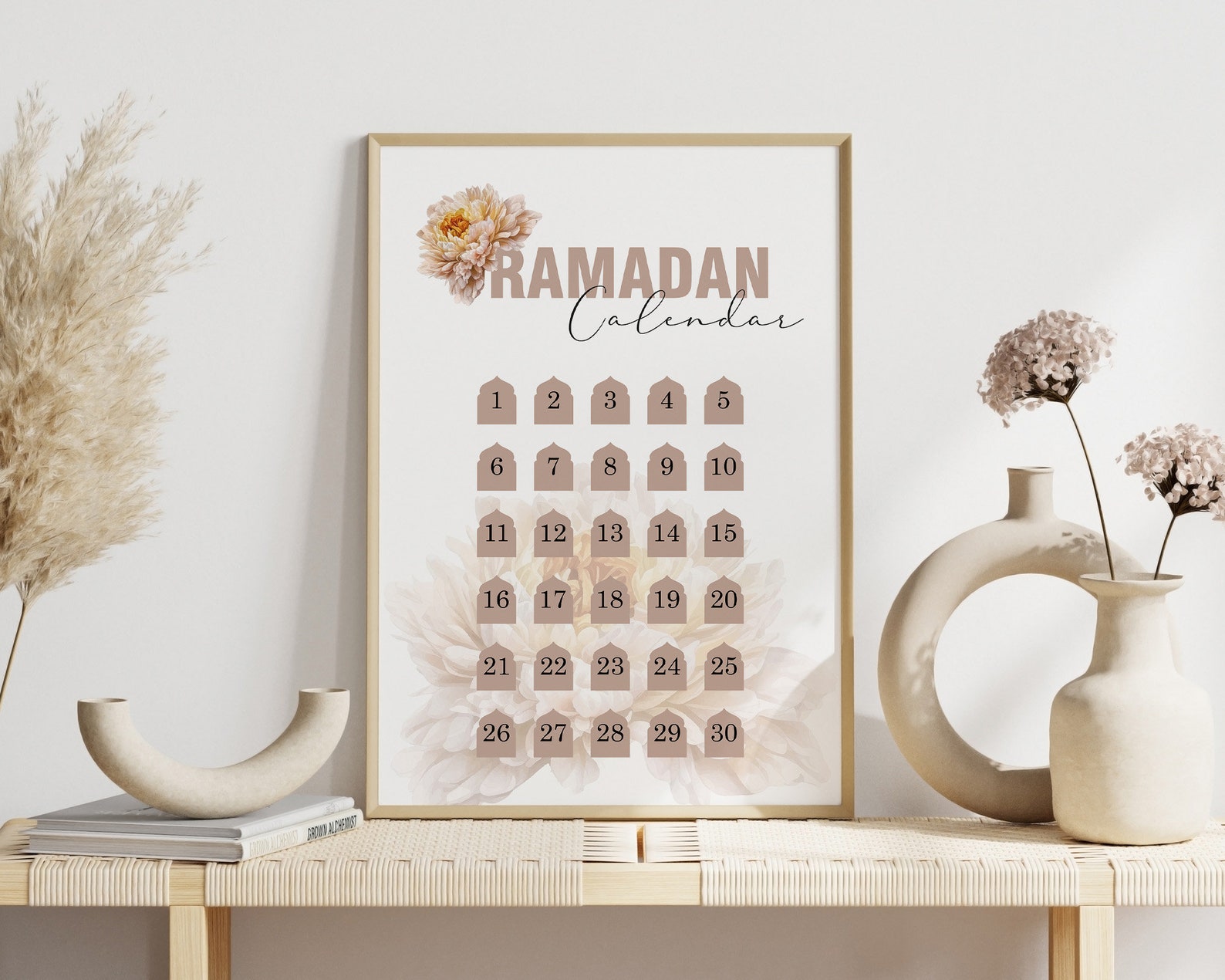 Ramadan Calendar Digital Download Wall Art, Ramadan Planner Digital ...