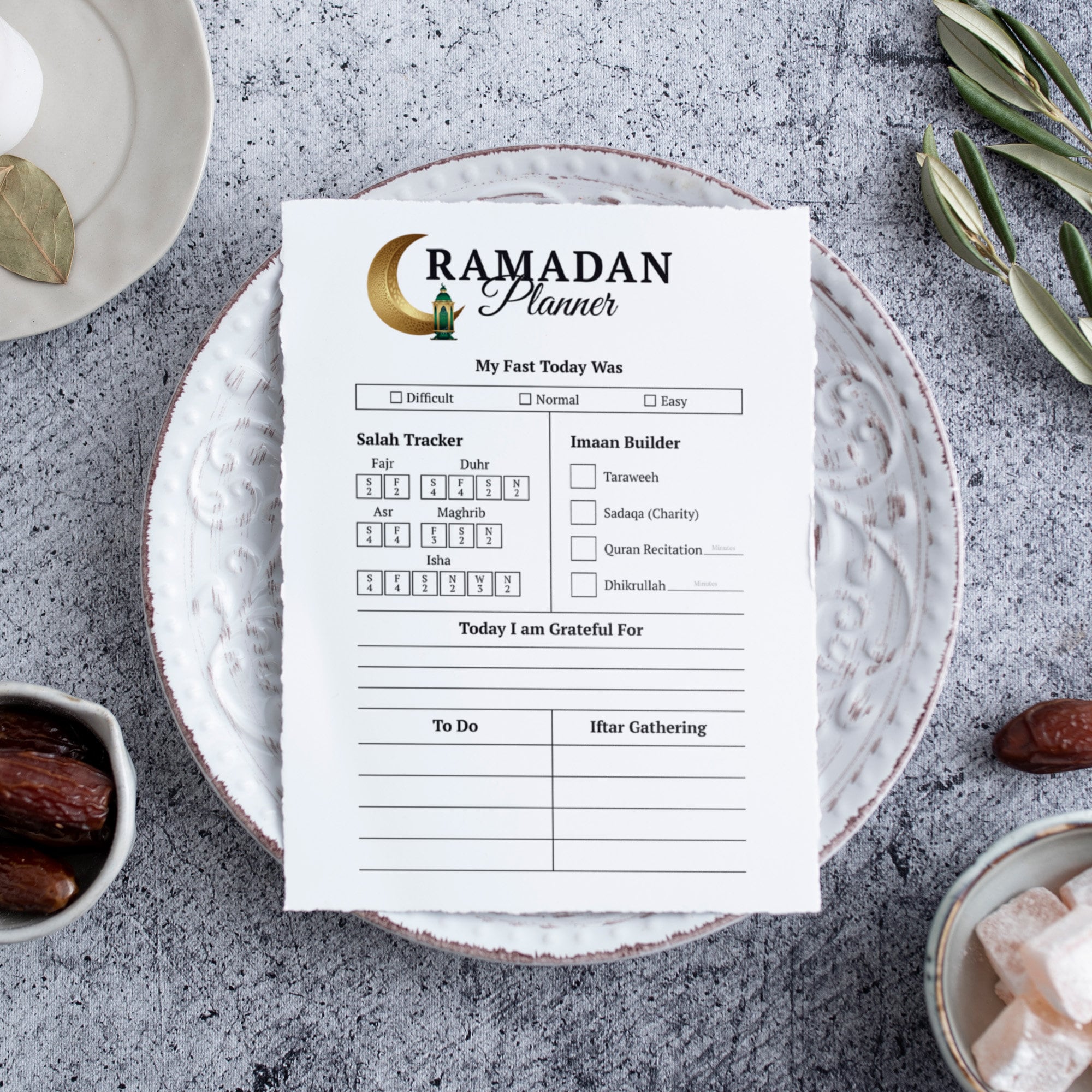 Islamic Daily Ramadan Planner, Salah Tracker, Quran Tracker, Islamic ...