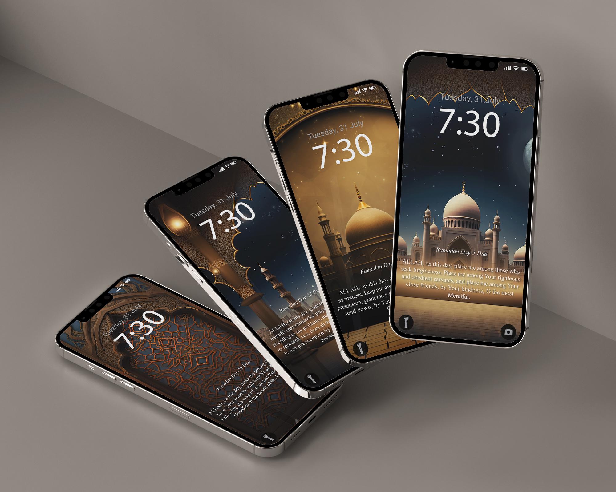 Ramadan Daily Dua Wallpaper Pack, 30 Islamic Phone Backgrounds ...