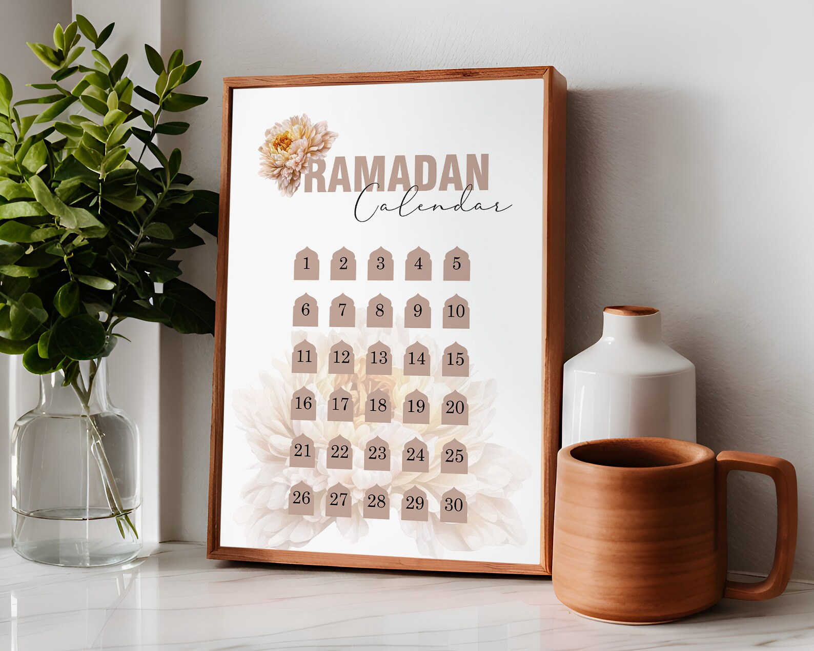 Ramadan Calendar Digital Download Wall Art, Ramadan Planner Digital ...