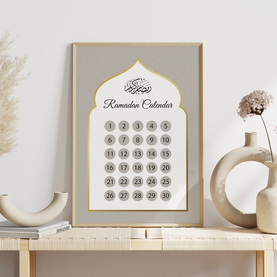 Ramadan Calendar Digital Download Wall Art, Ramadan Planner Countdown ...