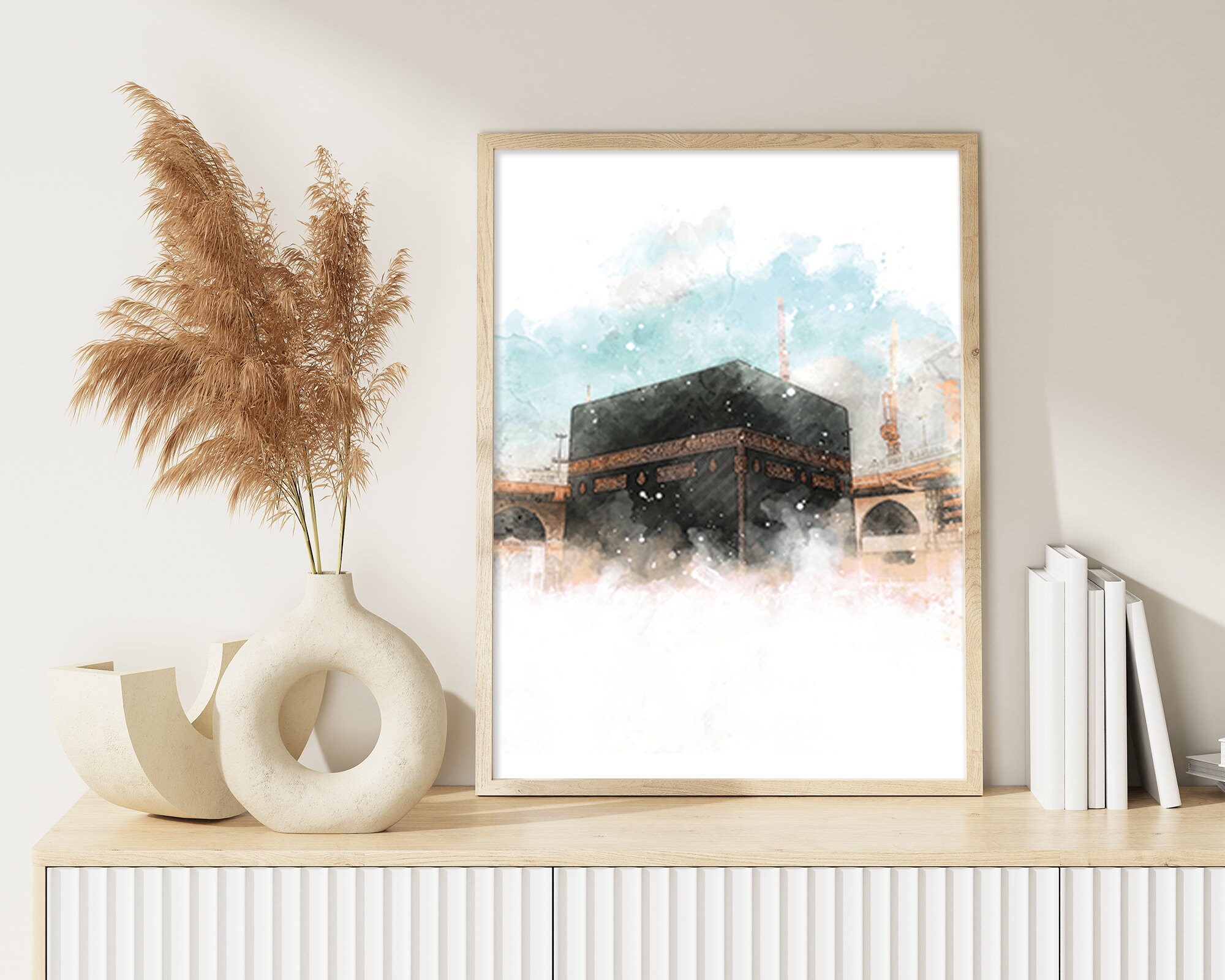 Set of 3 Islamic Wall Art, Kaaba Mecca, Masjid An-nabawi Medinah, Al ...