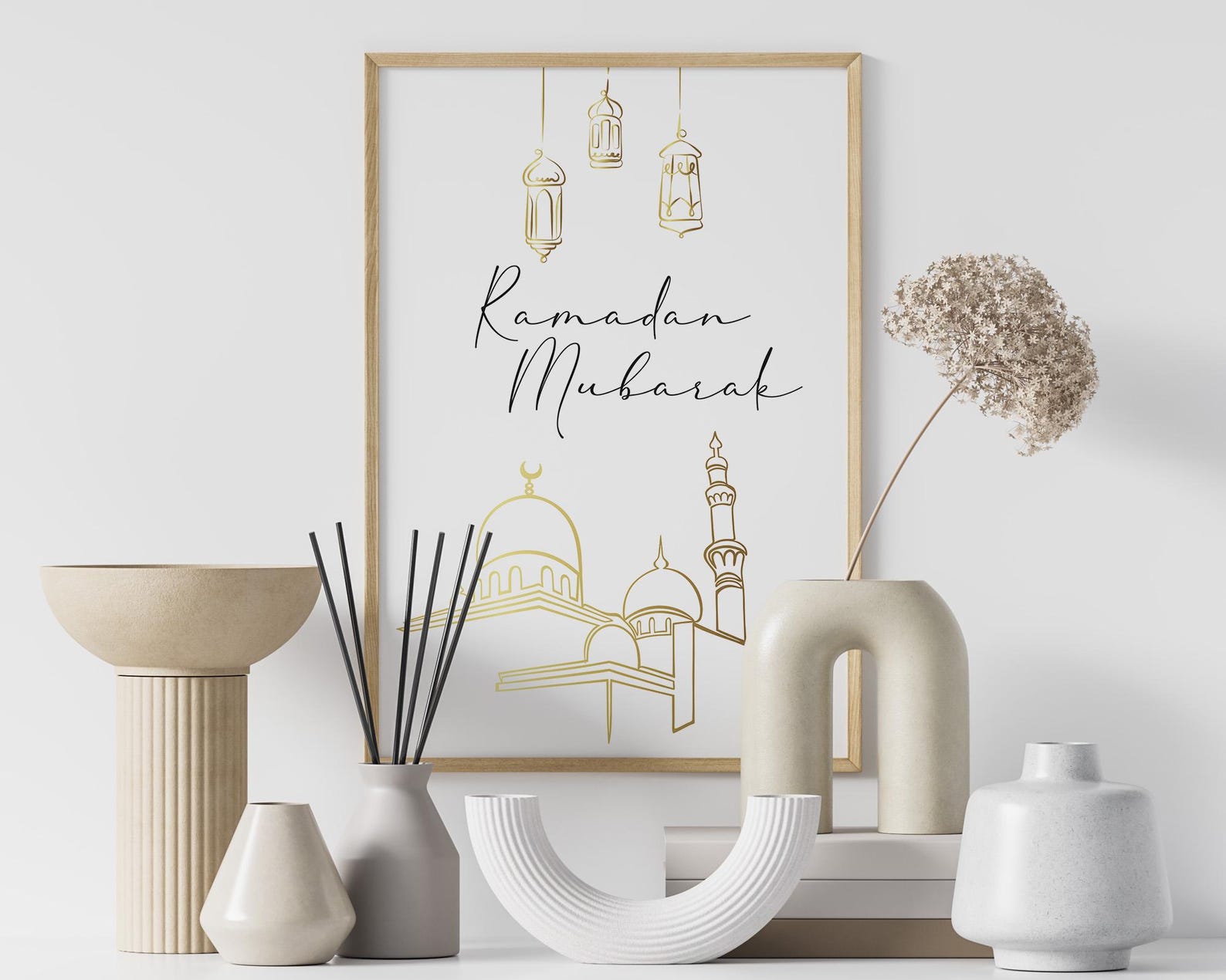 Minimalist Ramadan Decor, Islamic Wall Art, Modern Islamic Printable ...