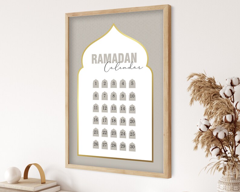 Ramadan Calendar Digital Download Wall Art, Ramadan Decoration Modern ...