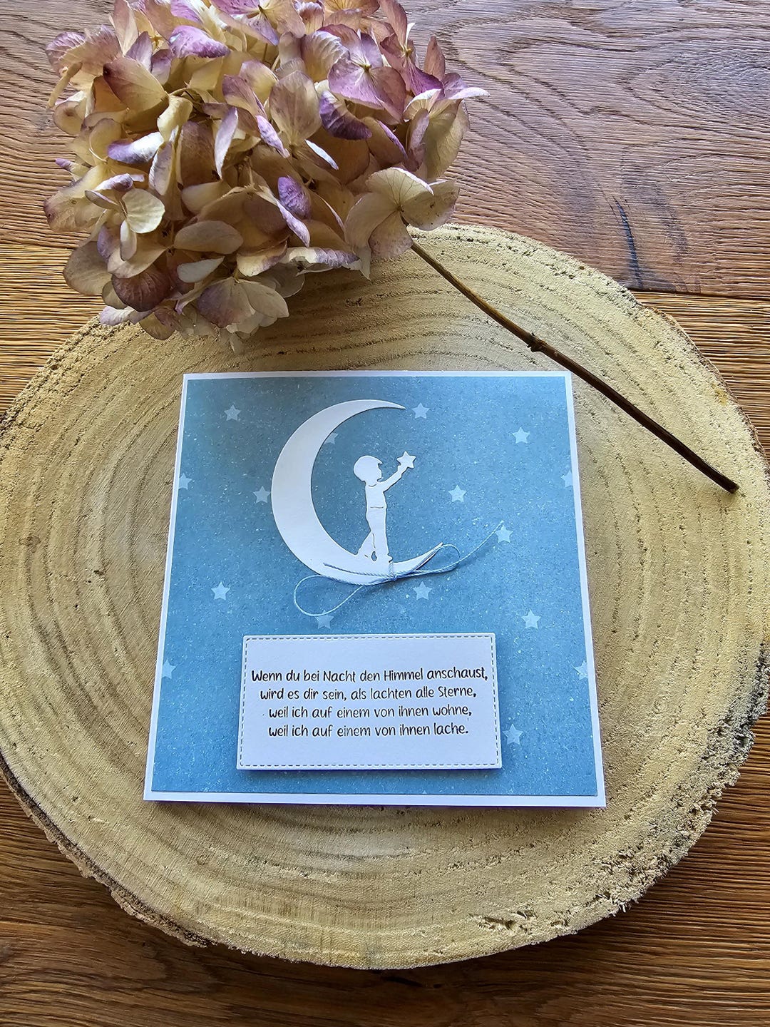 Mourning Card Star Child Blue - Etsy
