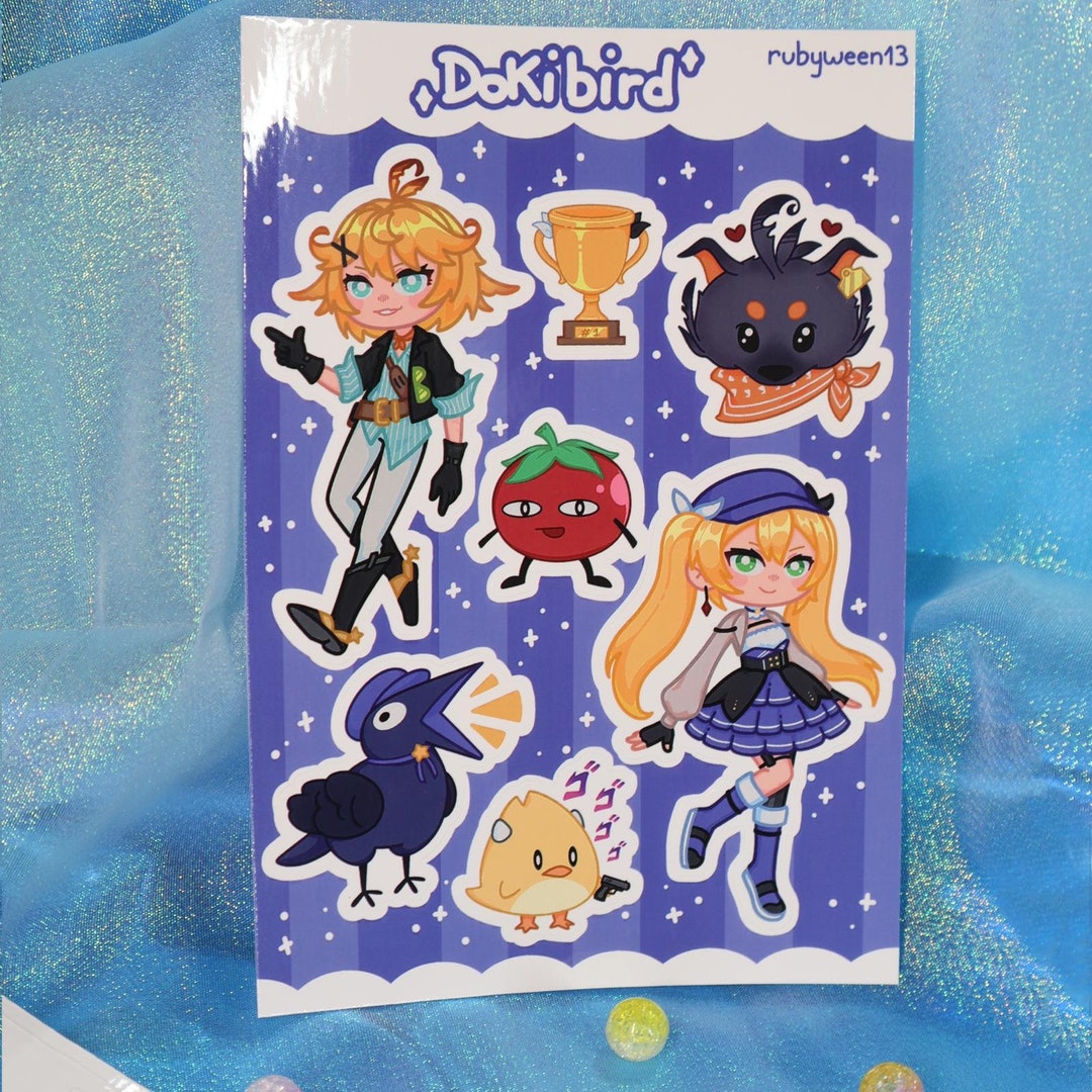 Dokibird Sticker Sheet I Vtuber - Etsy