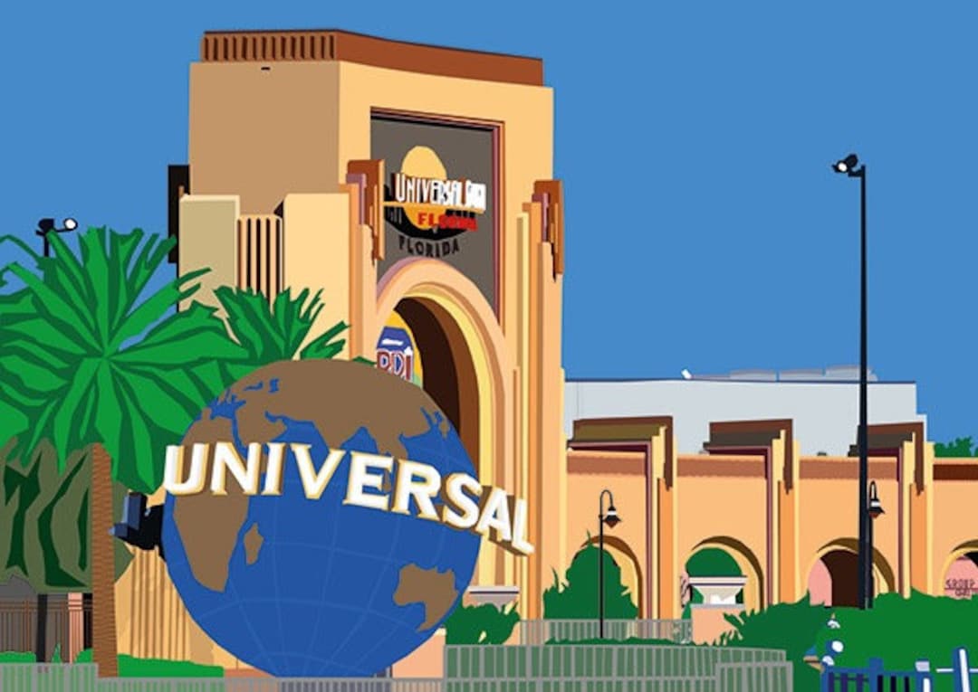Universal Studios Orlando Illustration - Etsy