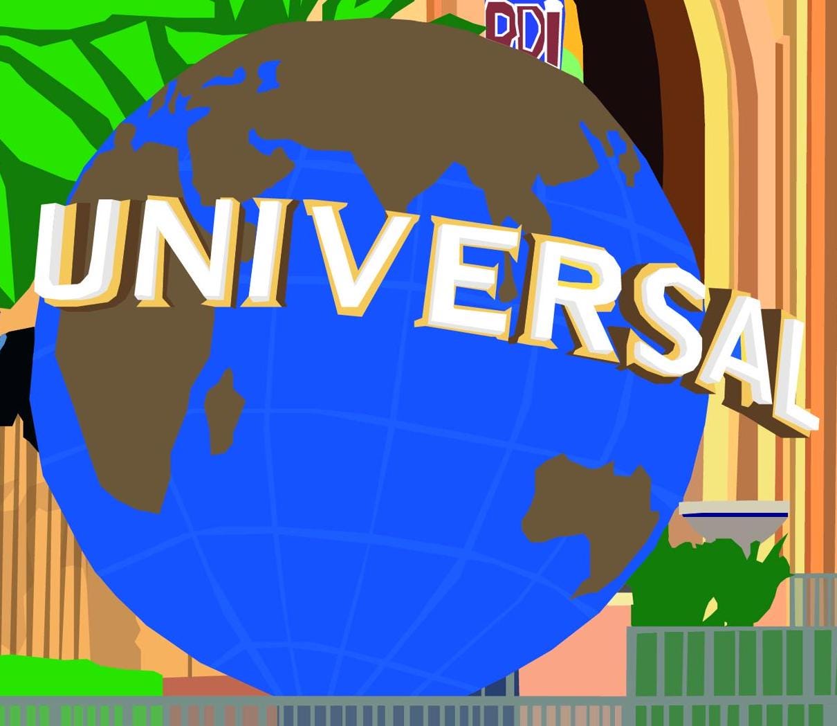 Universal Studios Orlando Illustration - Etsy