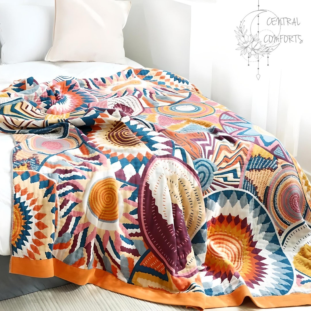 100% Cotton Nordic Throw Blanket Blanket, Cozy Throw Blanket, Sofa ...