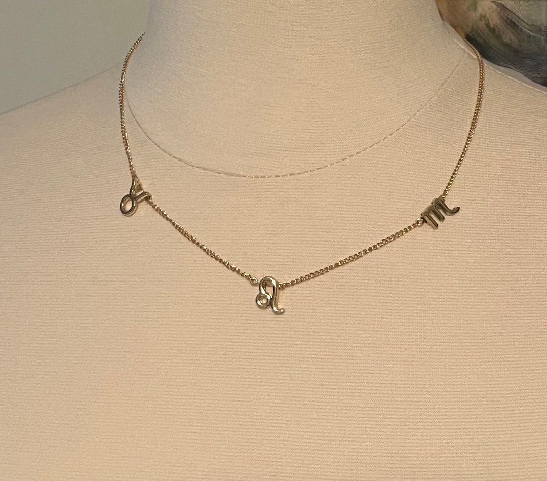 Big 3 Astrology Zodiac Spinning Fidget Necklace - Etsy