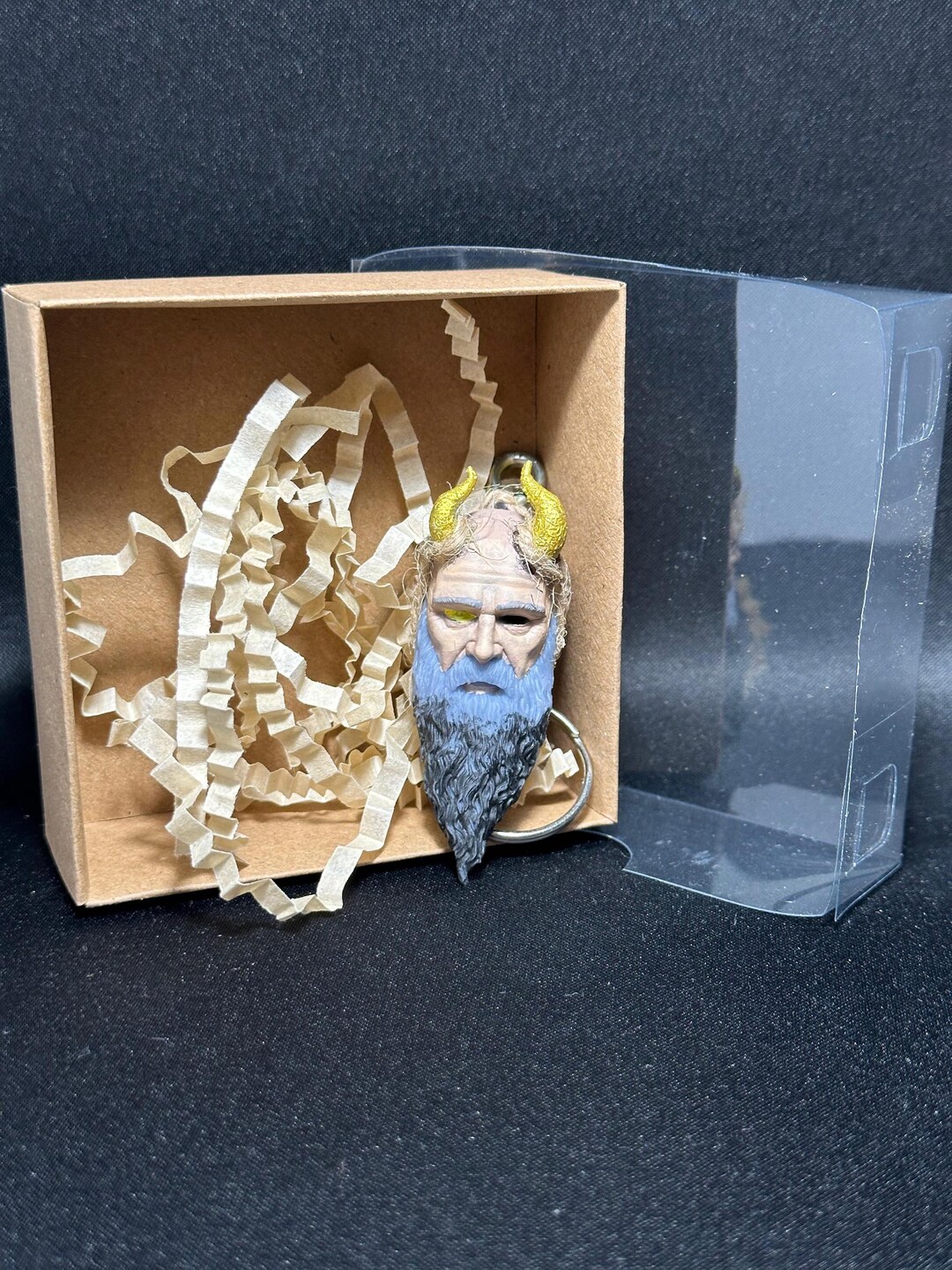 God of War Mimir Keychain , Handmade Painting , 3D Printed, Resin ...