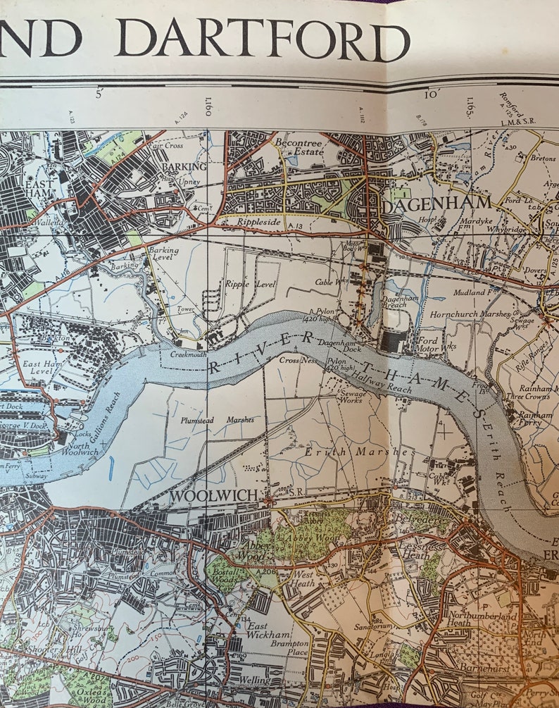 Ordnance Survey “one Inch” Map - 115 S.E. London & Dartford 5th Edition ...