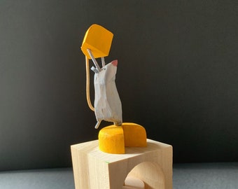 Automata Mouse Cheese Wood - Etsy