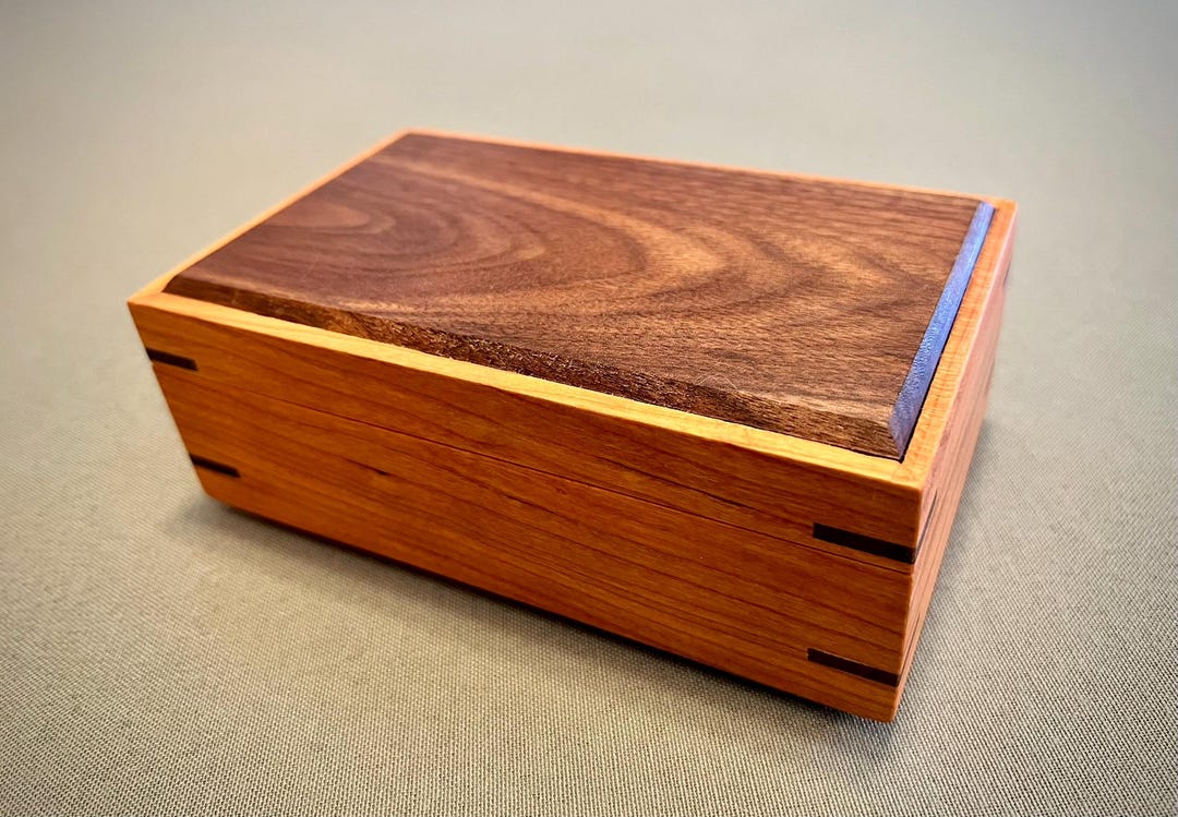 Cherry and Walnut Keepsake Box - Etsy