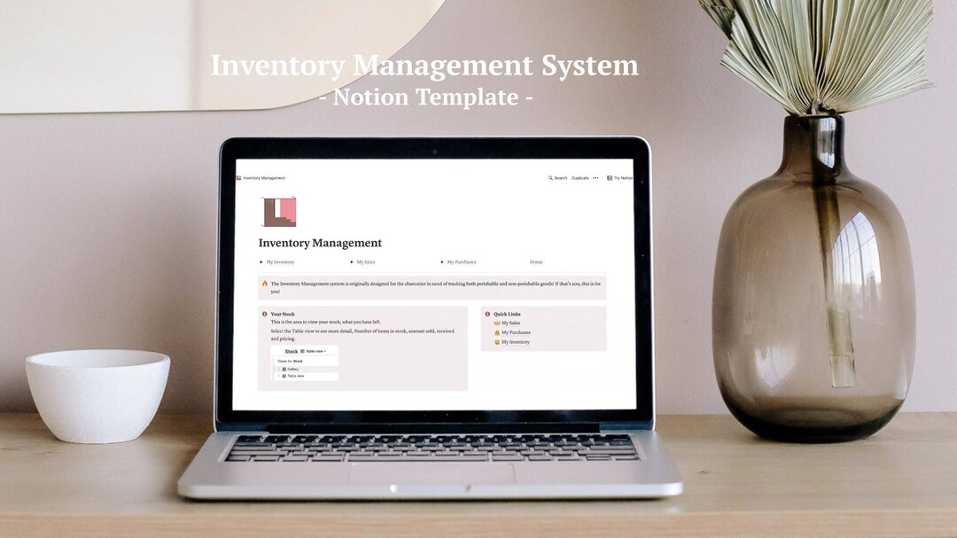 Notion Inventory Management System 2023 Charcuterie, Perishable, Non ...