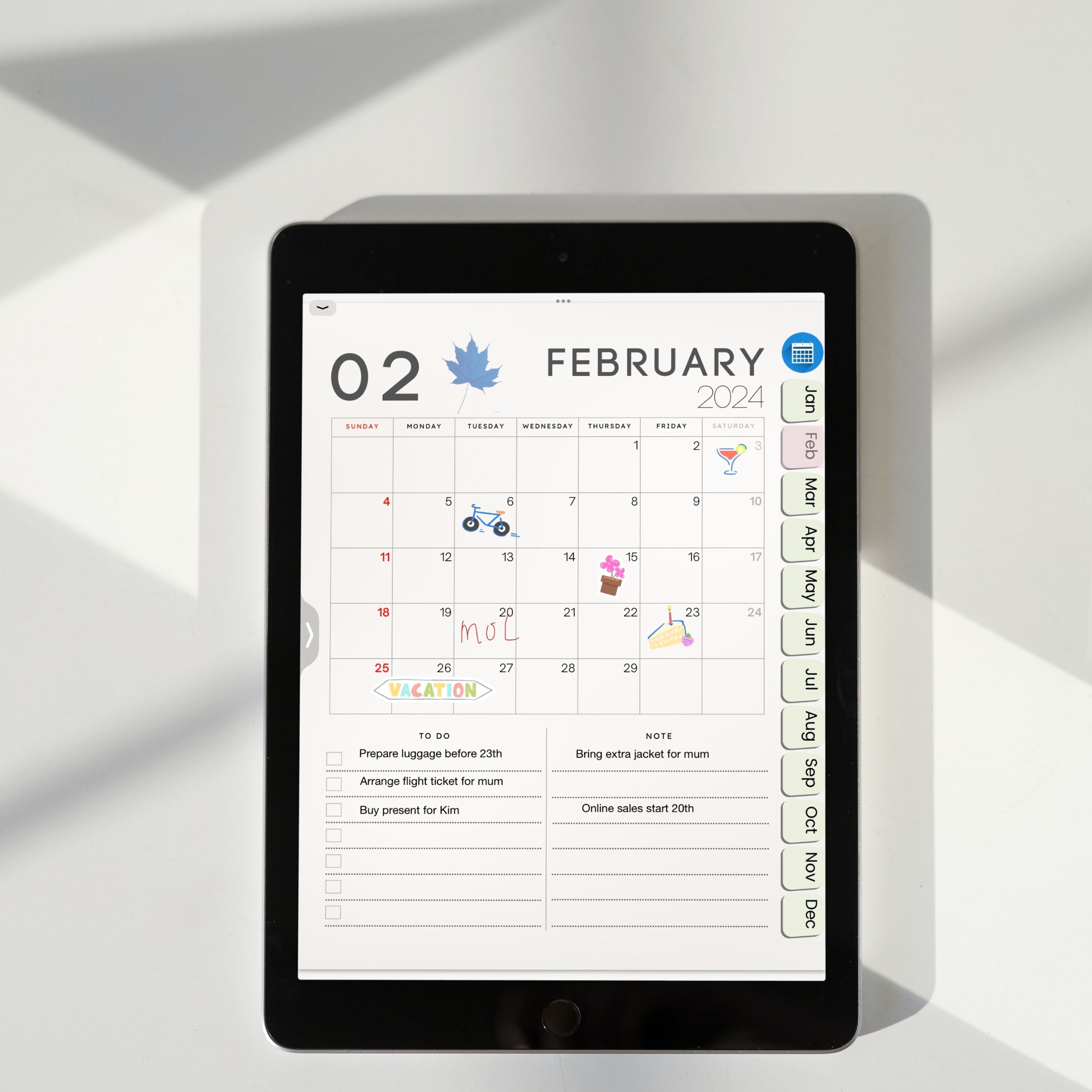 2024 Monthly Digital Planner Goodnotes Planner iPad Planner - Etsy