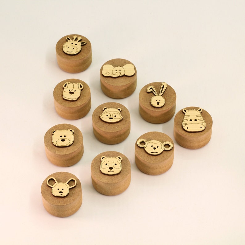 Set Maple Wood Animal Play Dough Stamps Montessori Toys Sensory Toys - Etsy
