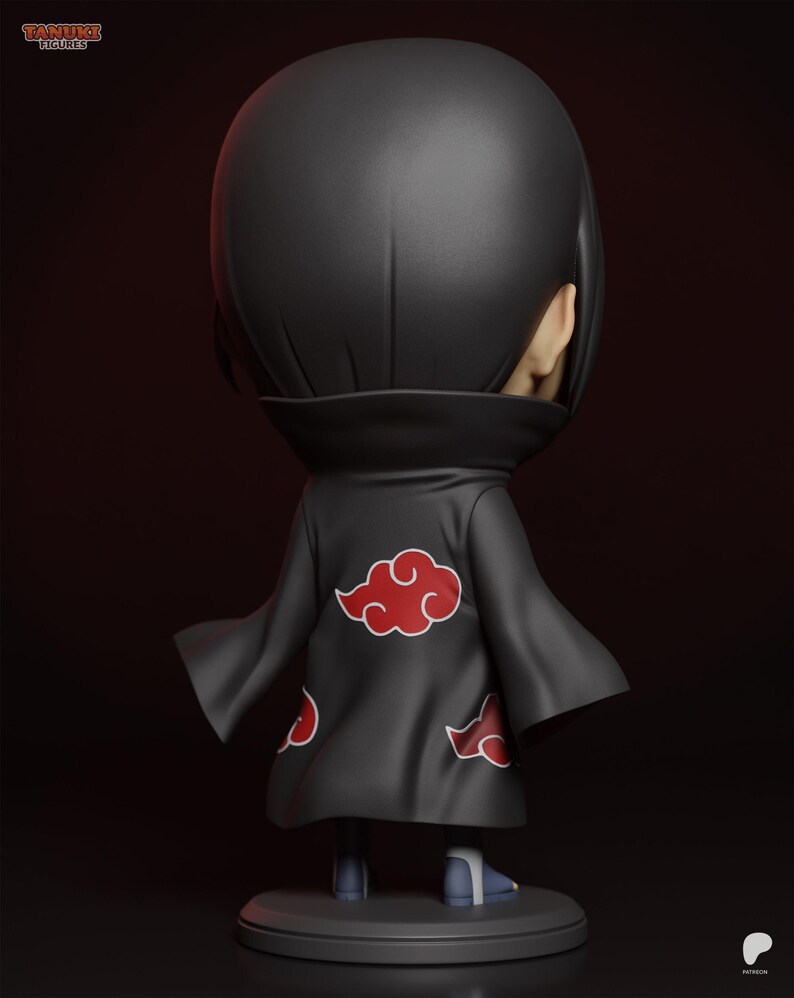 Fan Art Itachi Chibi Figure / Cute Akatsuki Mini Statue / Fan-made ...