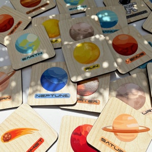 24 Pcs Exploring the Cosmos: Solar System Matching Game and Educational ...