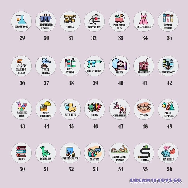 56 Pcs Montessori Wooden Colorful Labels, Wooden Labels for Trofast ...