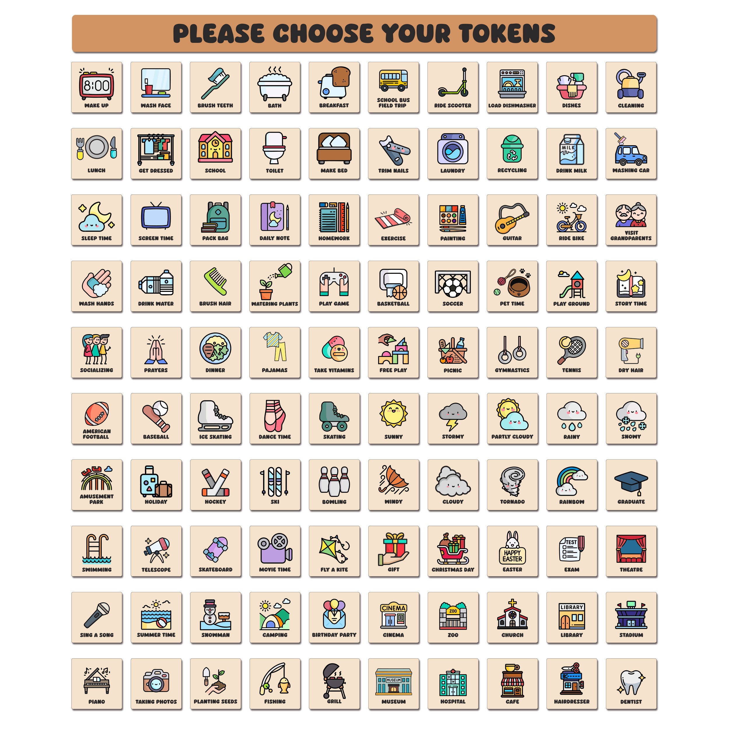 Personalized Wooden Daily Routine Chart, Visual Schedule ...