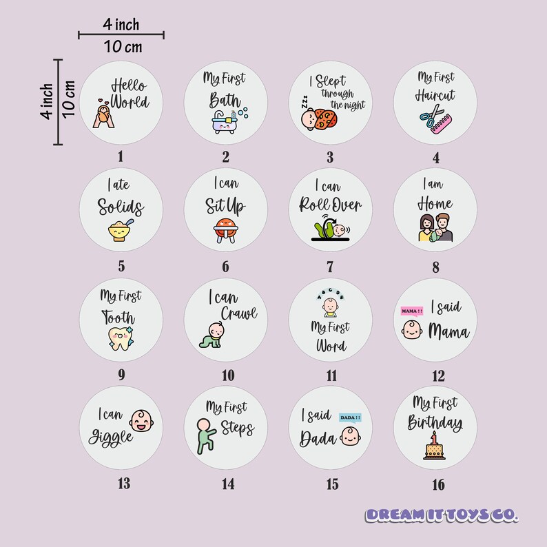 Baby's First Year 16 Activities, Growth Chart, Milestone Cards, My ...