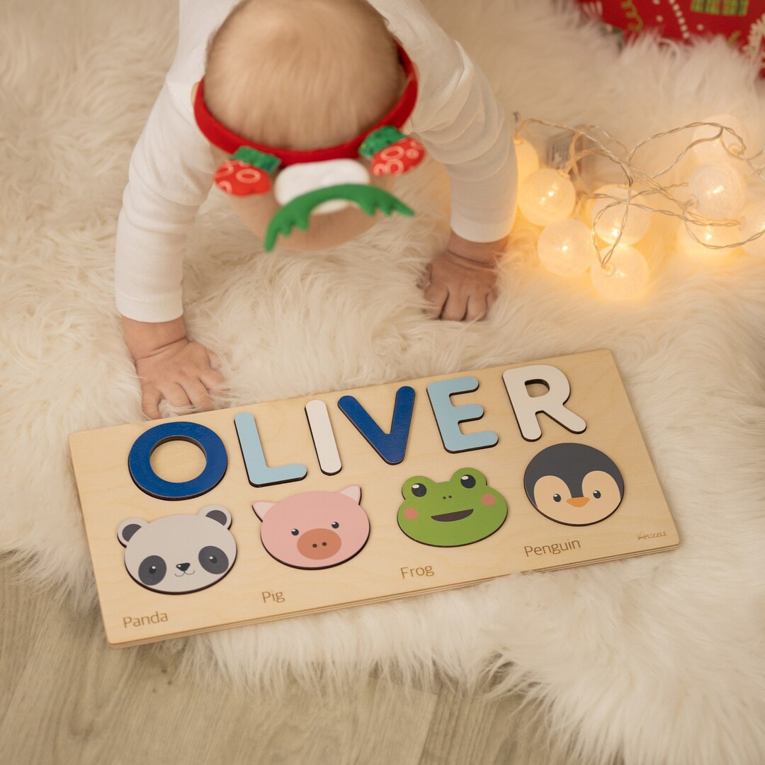 Name Puzzle Kids Name Puzzles With Animals for Toddlers Custom Baby ...