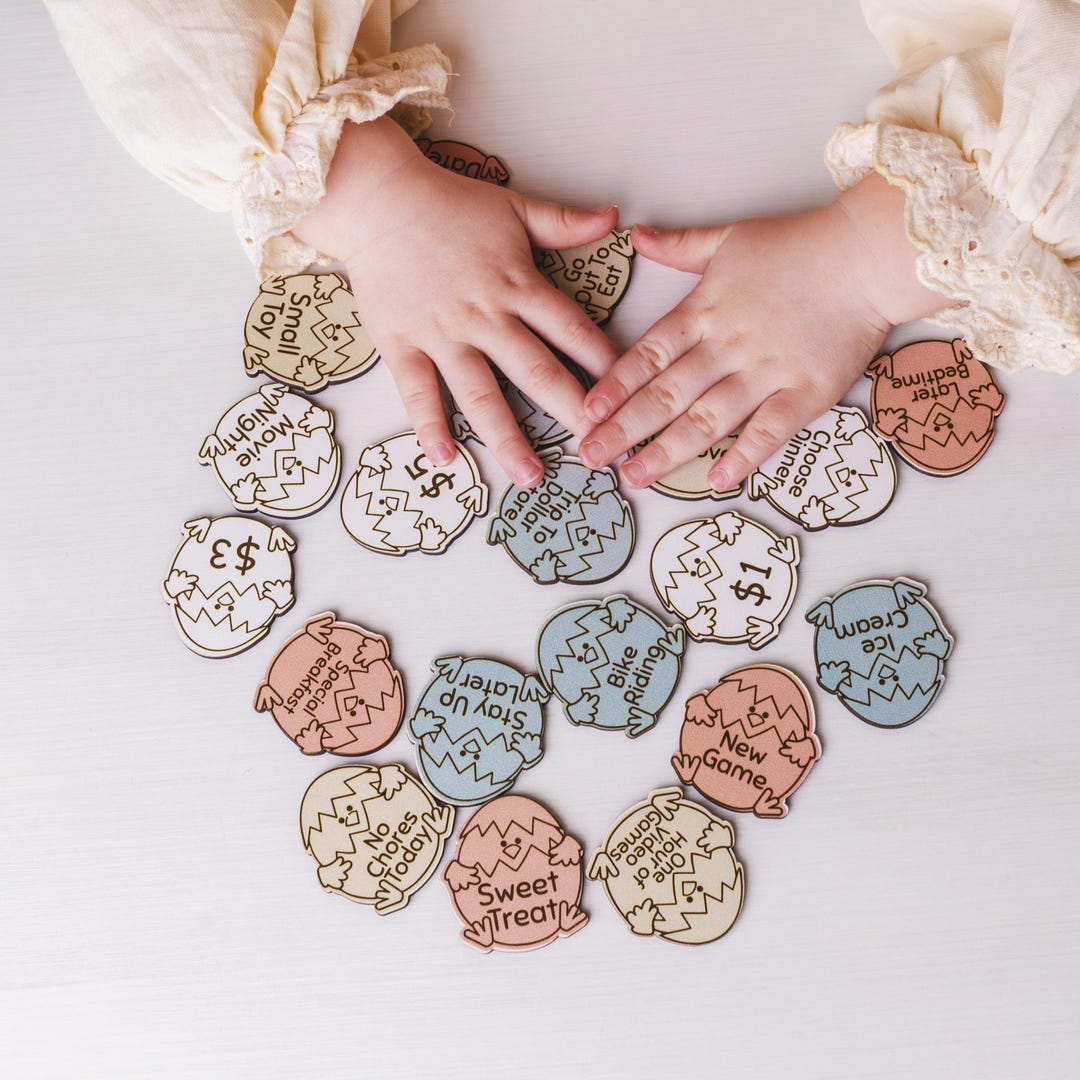 Easter Kids Tokens, Toddlers Egg Hunt Tokens, Fun Activities Sunday ...