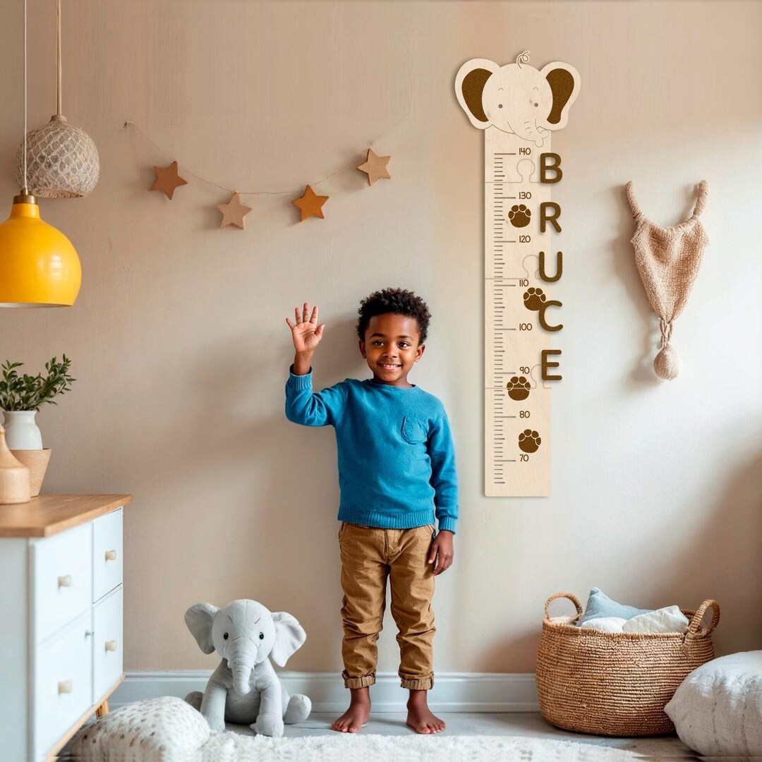 Growth Chart Animal, Height Ruler Kids, Wall Height Tracker Baby ...