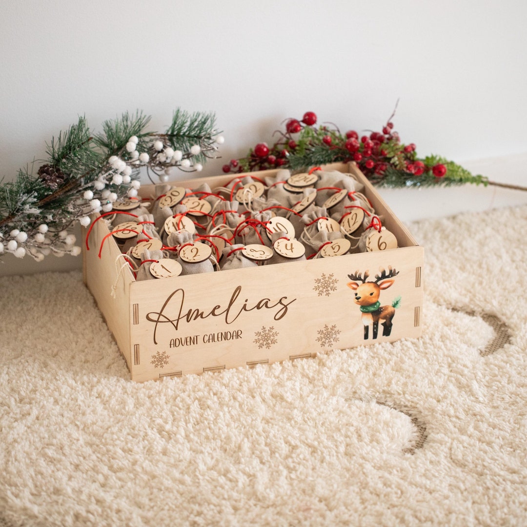 Personalized Advent Calendar With Name for Kids Christmas Decor Holiday ...