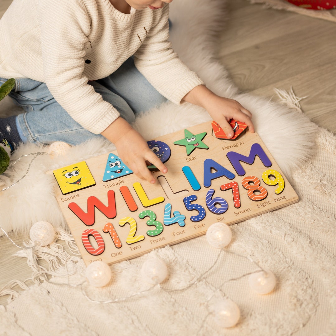 Wooden Busy Board Puzzle, Personalized Gifts for Baby Boys and Girls ...