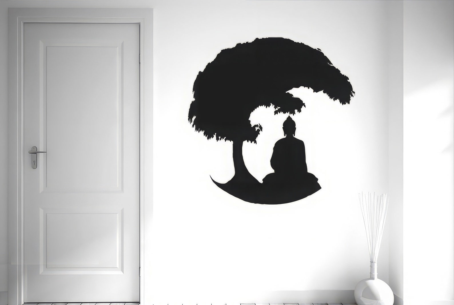Gautama Buddha Under Bonsai Tree Wall Stickers Vinyl Art Decals - Etsy