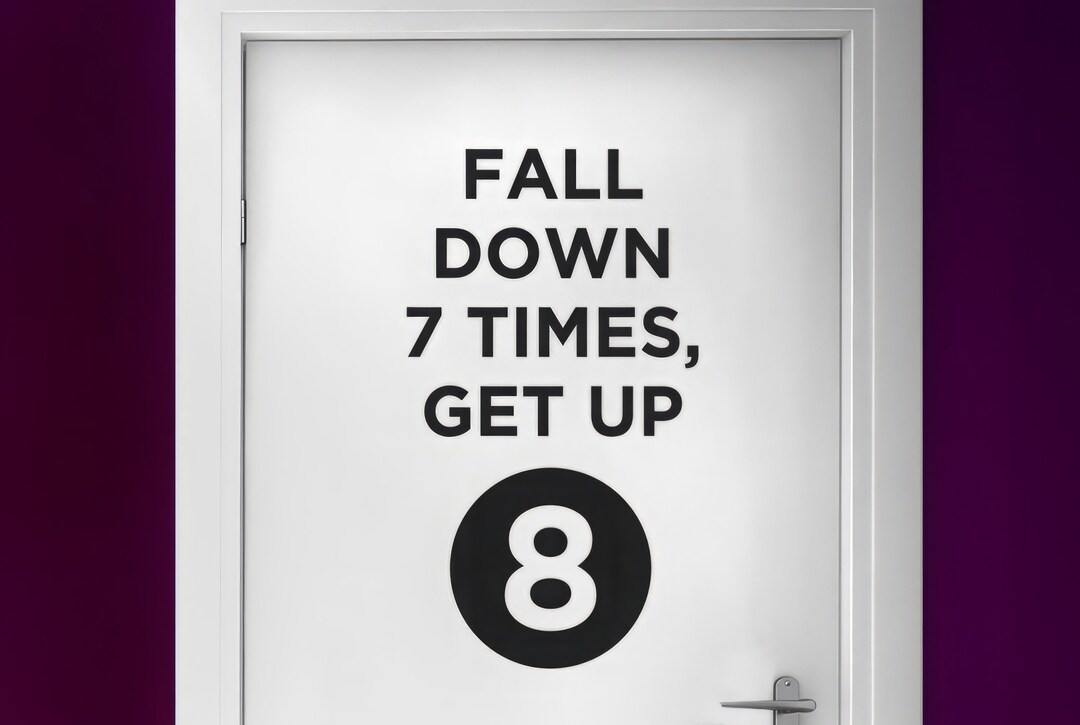 Fall Down 7 Times Get up 8 Room Door Wall Stickers Vinyl Art Decals - Etsy