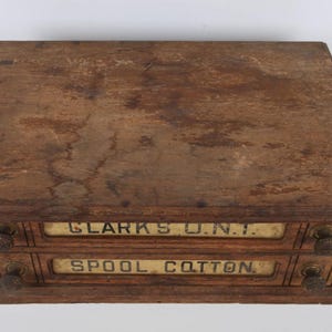 Late 19th Century Clarks O.N.T. Wooden Spool Cabinet Vintage Antique - Etsy