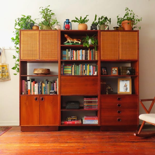 Mid Century Wall Unit - Etsy