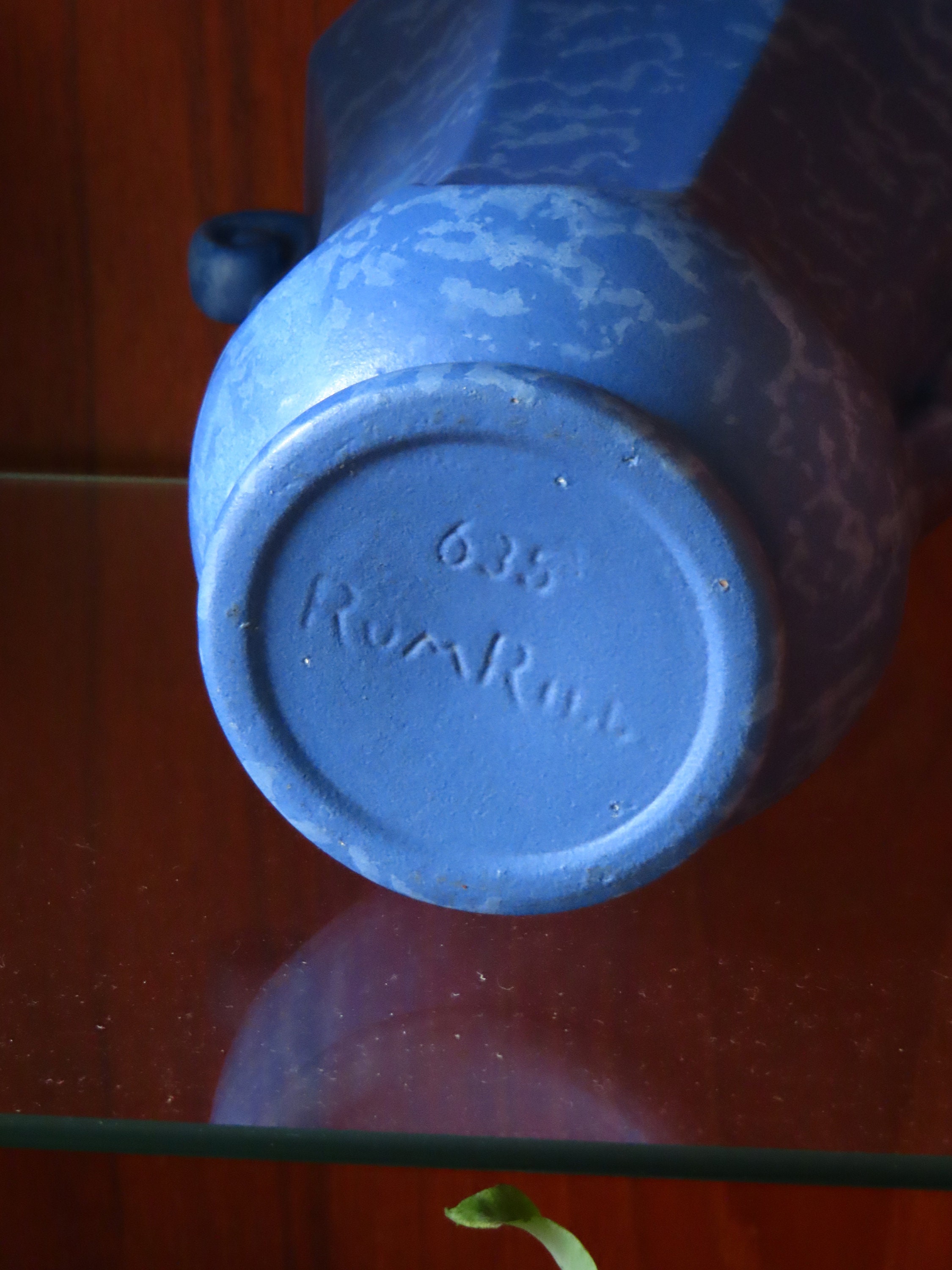 Rum Rill Vintage Art Deco Pottery Vase in Marbled Blue 1960s - Etsy