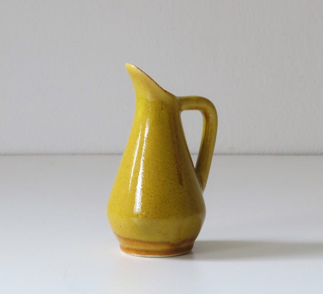Vintage Glazed Ceramic Small Pottery Pitcher - 1960s - Etsy