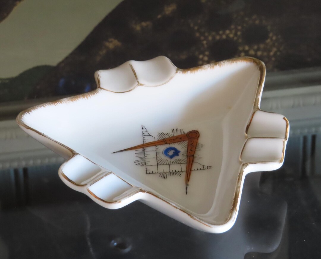 Vintage Freemason Ashtray From Lefton - 1970s - Etsy