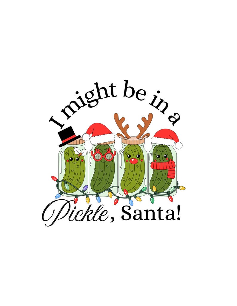 Christmas Pickle Santa Template - Etsy
