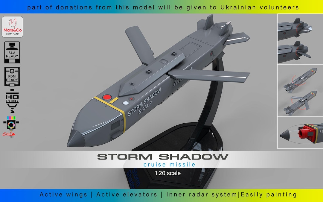 Storm Shadow Air-launched Cruise Missile High Quality 3D Print Model ...