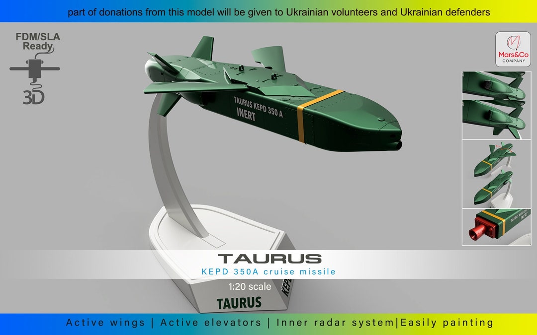 Taurus KEPD 350 Cruise Missile High Quality 3D Print Model 3D Print ...