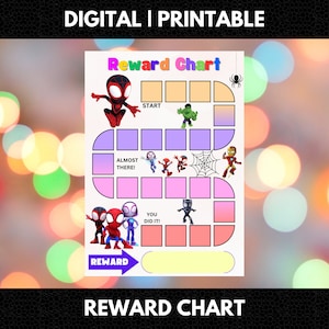 Spidey Reward Chart: Kids Behavior & Chore Tracker (digital Download ...