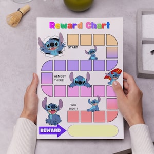 Stitch Reward Chart: Printable Kids Behavior Chore Chart (digital ...