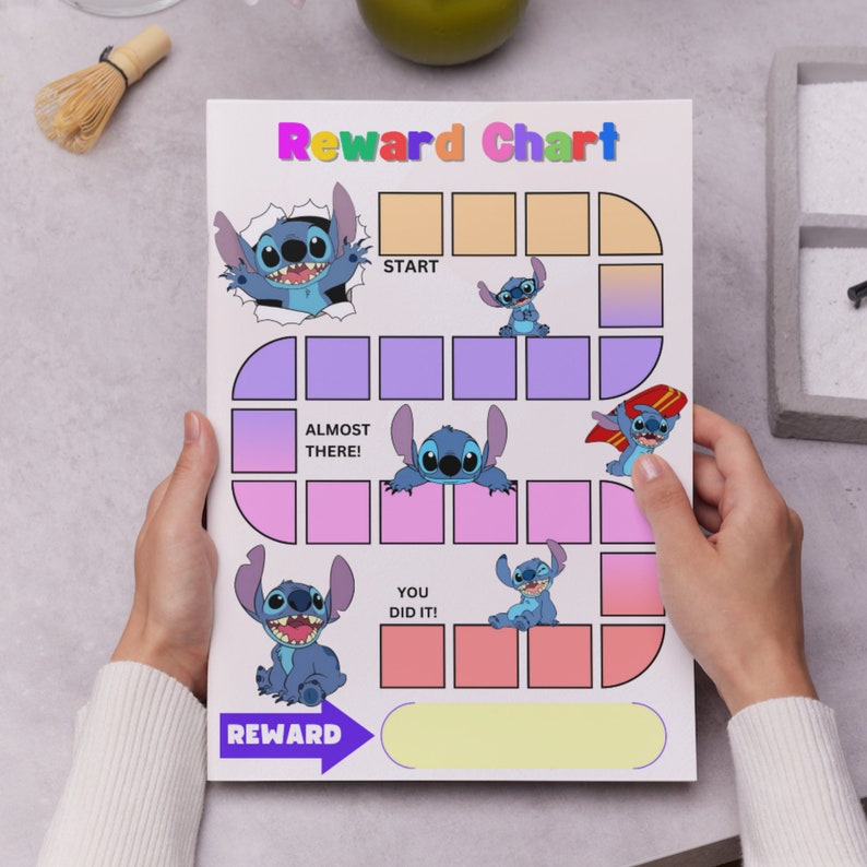 Stitch Reward Chart, Printable Stitch Behavior Chart, Digital Stitch ...