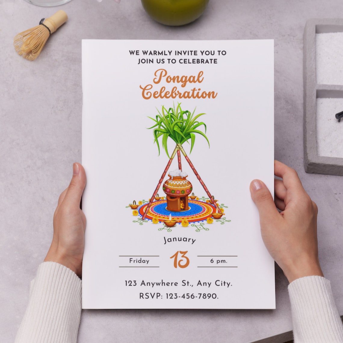 Editable Pongal Invitation Printable Pongal Celebration - Etsy