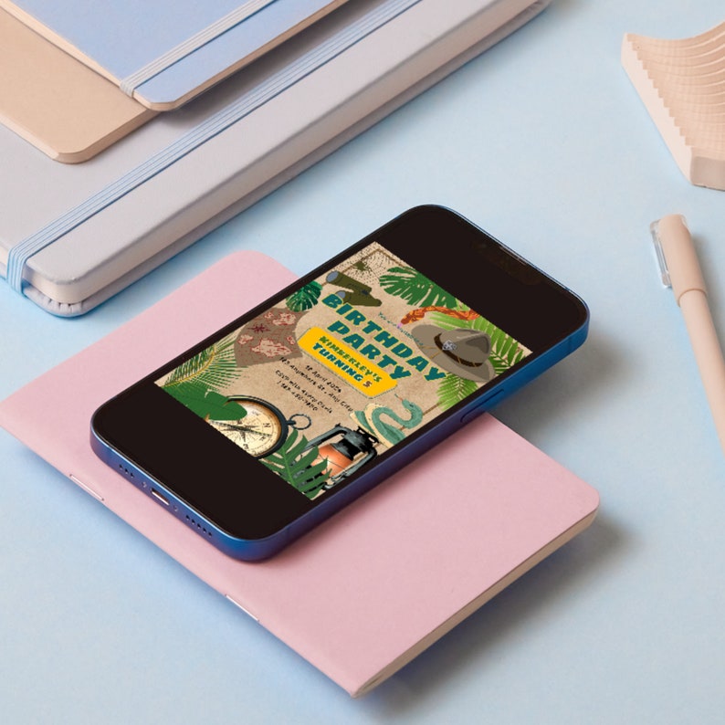 Editable Explorer Adventure Birthday Invitation Template - Etsy